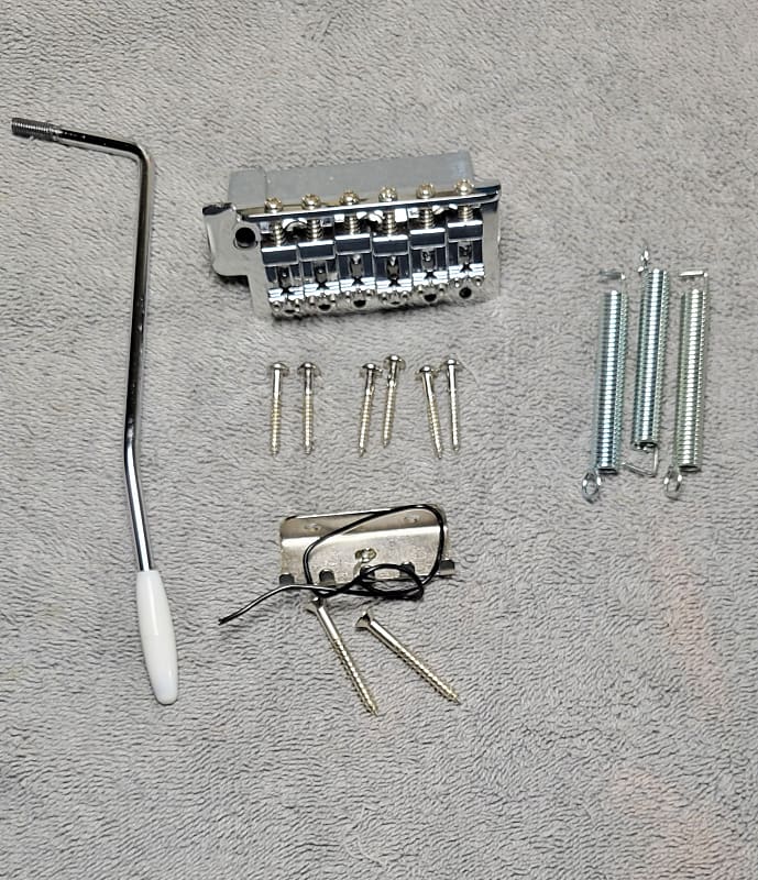 Squier by Fender Stratocaster full tremolo system with bar | Reverb