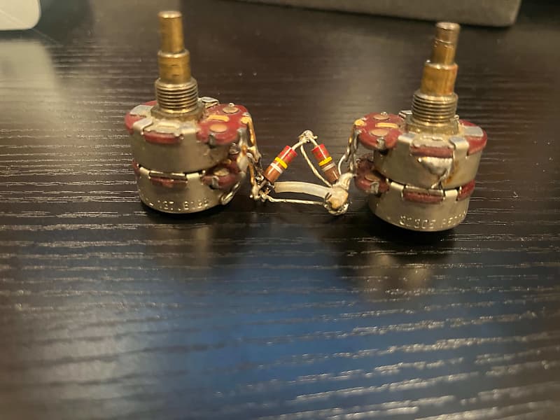 Vintage 1961 Fender stack Jazz Bass Pots Potentiometers | Reverb