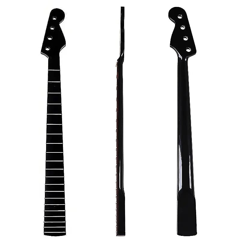 4-string bass neck -20 fret all black (3Pcs) | Reverb