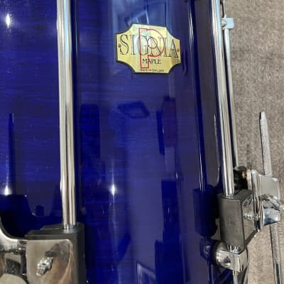 Premier Signia Maple Drum Set 4 Piece 1990 - Sapphire Blue | Reverb