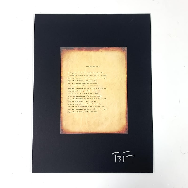 "Promise the World" Song Lyrics on Black Artboard | Reverb Australia