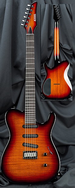 Kiesel TL60 Translucent Classic Sunburst over 5A flame maple | Reverb