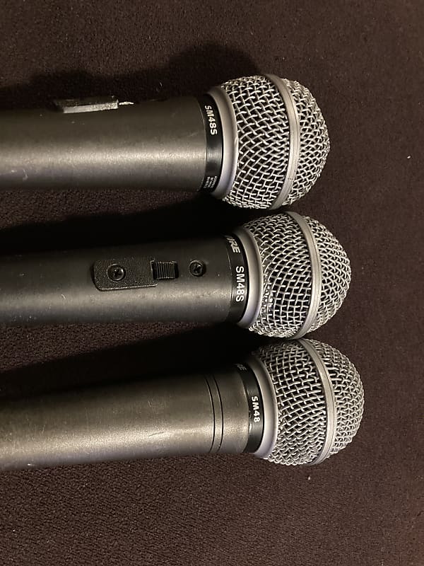 Lot of 3 Shure SM48 SM48S Microphones | Reverb