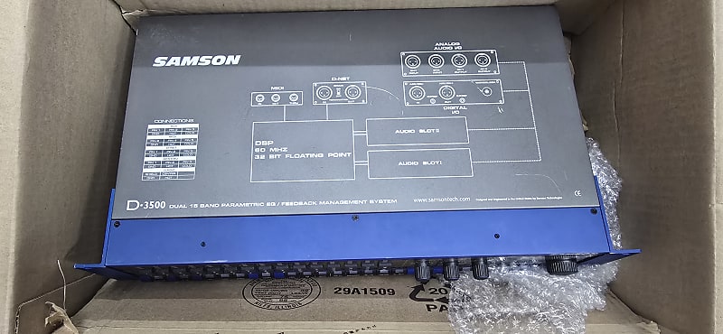Samson D-3500 Digital Dual 15-Band Parametric EQ / Feedback | Reverb