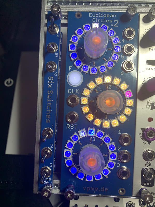 vpme.de Euclidean Circles V2 Eurorack Sequencer Module w six | Reverb