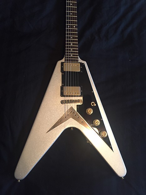 Greco FV-900 1977 Silver Sparkle Flying V | Reverb
