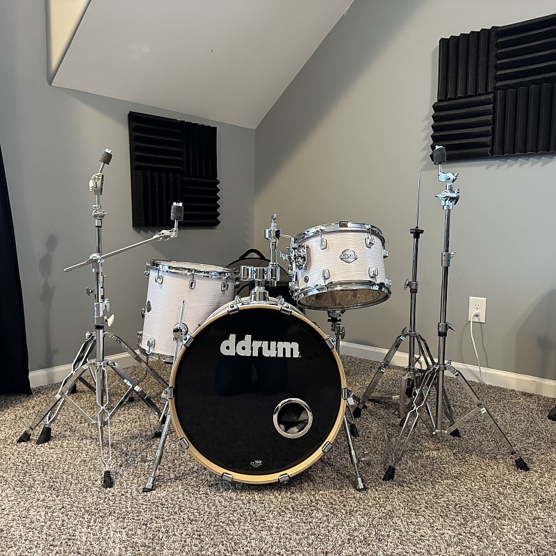 ddrum Dominion Birch 4pc Drum Kit - Shell Pack Only - White | Reverb