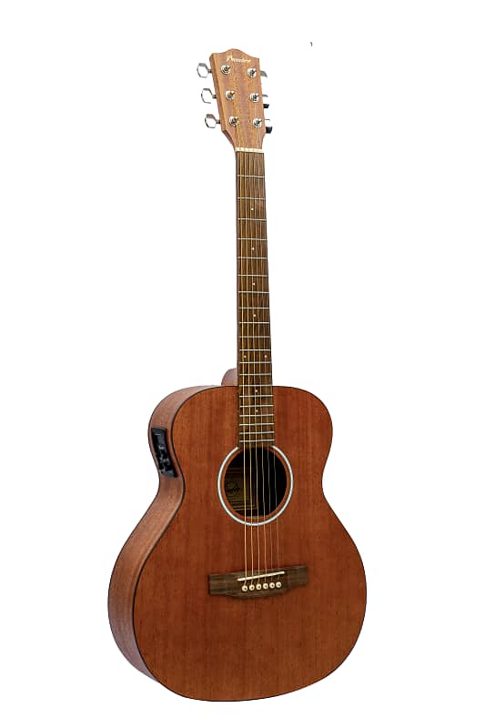 Bamboo Mahogany 38" Acoustic Guitar with EQ and Gig Bag | Reverb