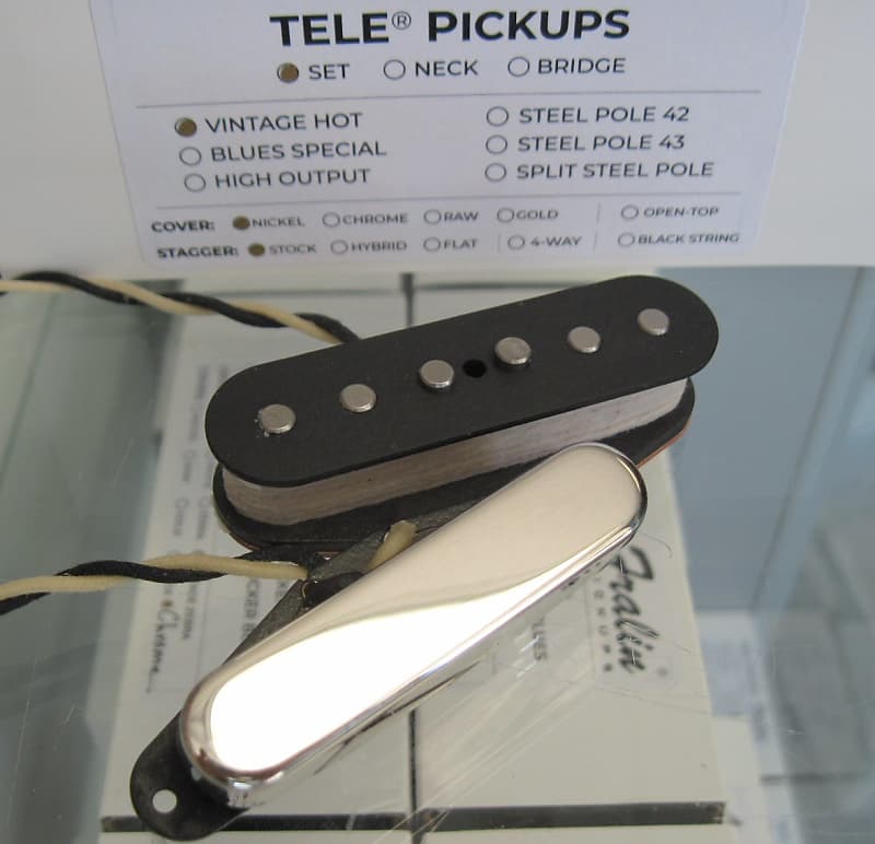 Lindy Fralin Vintage Hot Telecaster Pickups Set Stock Stagger | Reverb
