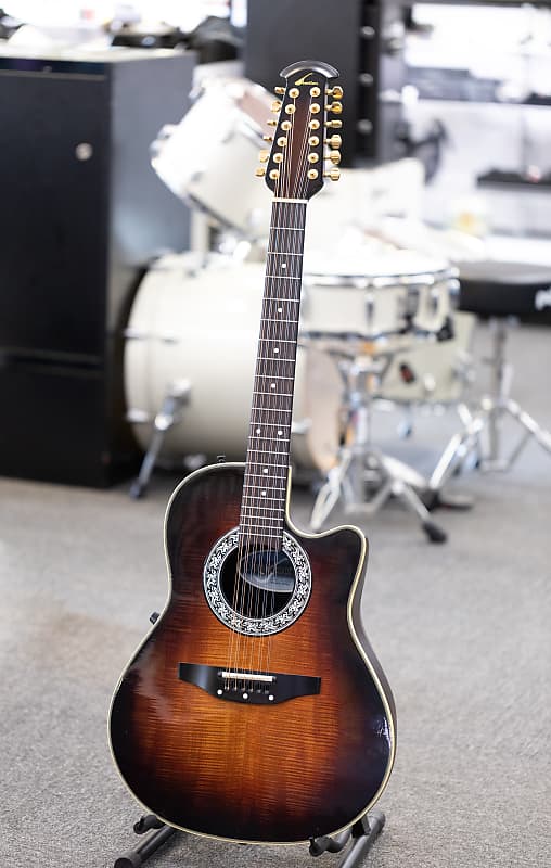 Rare Ovation 385 T Pinnacle Sunburst 12 String Acoustic / | Reverb