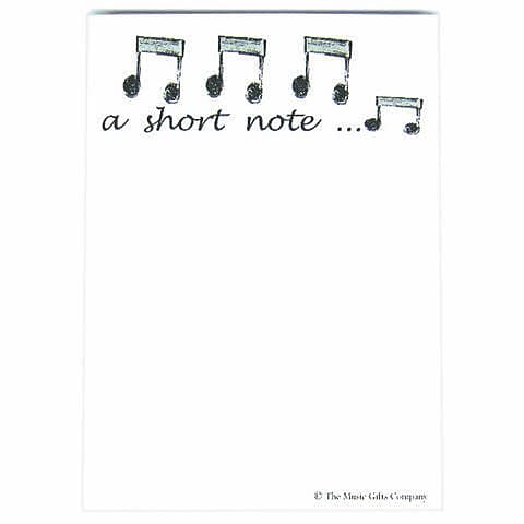 Music Note Pad - A Short Note - Music Gits | Reverb