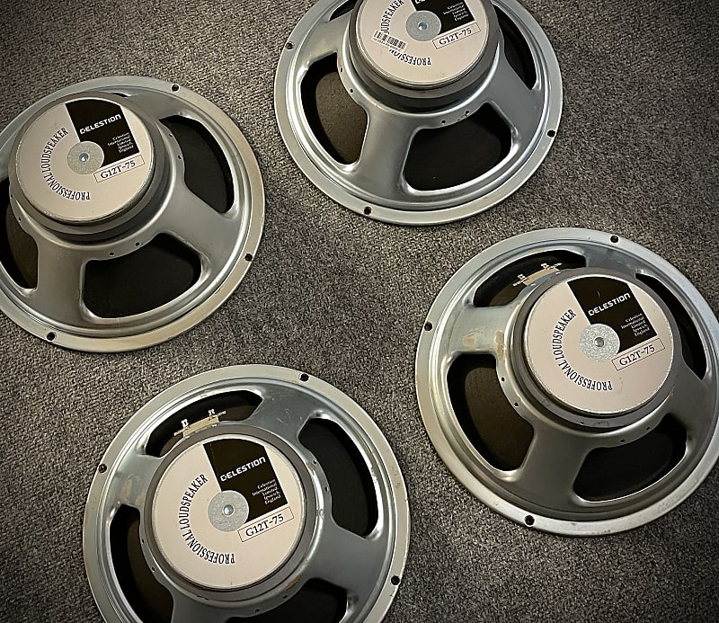 (4) Celestion G12T-75 12” 16ohm Guitar Speakers T3760 | Reverb