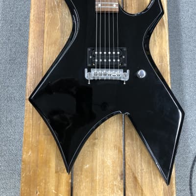 B C Rich Warlock black electric guitar | Reverb