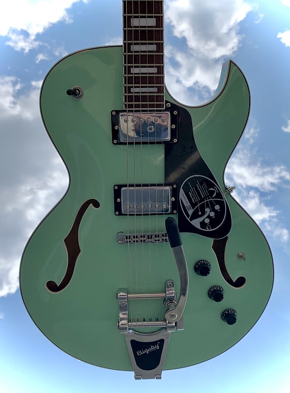 Dean DEAN Colt Aqua Semi-Hollow Electric Guitar with Tremolo | Reverb