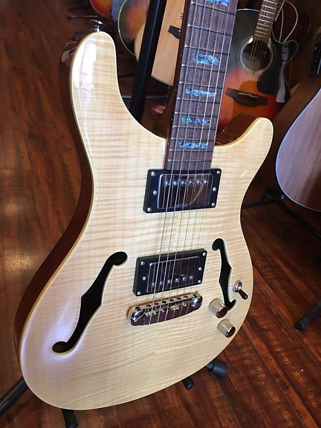Wolf WPRS 200F Natural Semi Hollow Electric Guitar | Reverb