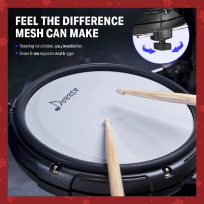 Donner DED-400 Electric Drum Set, Quiet Electronic Drum Kit | Reverb