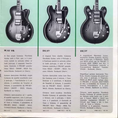 Vintage 1960's Welson DS-2T Electric Hollowbody Guitar + Case | Reverb