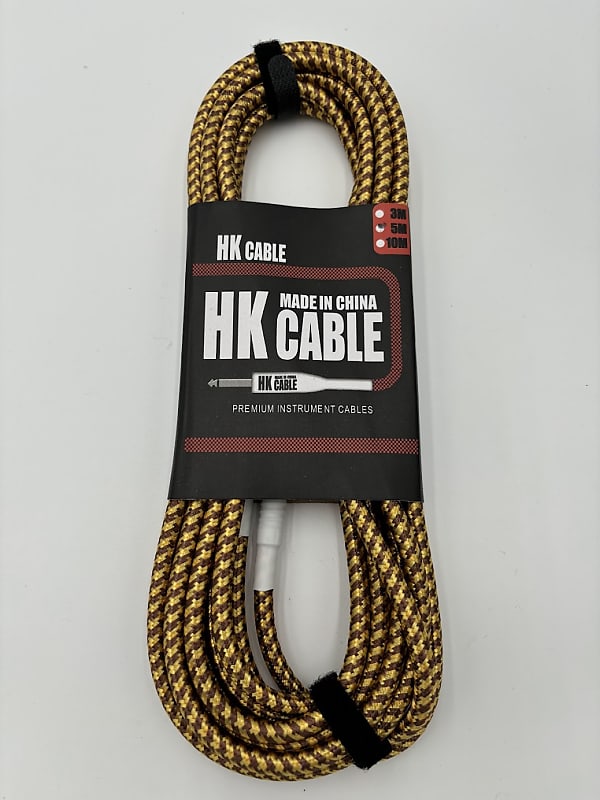 HK Cable 5m (15 ft plus) Guitar Cable - Gold | Reverb
