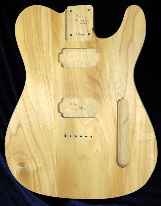 Reclaimed Poplar Telecaster Tele Body HH 4lbs 10oz #3245 | Reverb