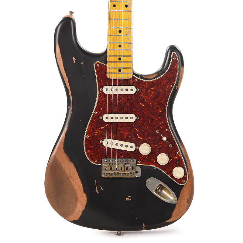 Nash S-57 Black Heavy Relic w/4-Ply Tortoise Pickguard & | Reverb