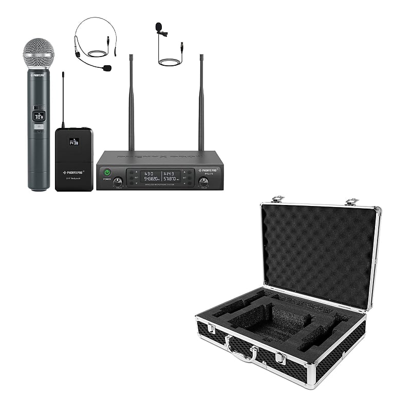 Wireless Microphone System, Dual Mic Set With | Reverb