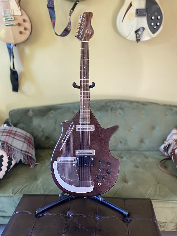 Rogue Sitar Guitar Red crackle finish | Reverb