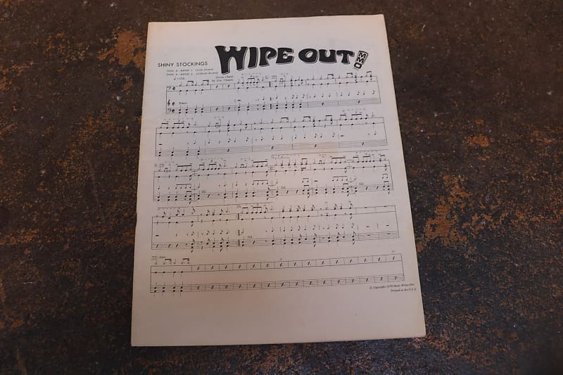 "Wipe Out" Drum Sheet Music" | Reverb