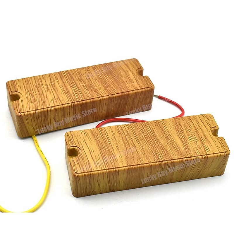 Wooden 5 String Electric Bass Soapbar Pickups Set | Reverb