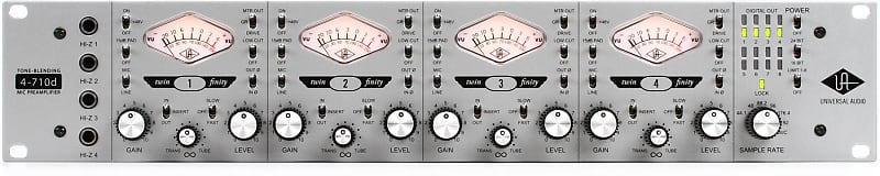 Universal Audio 4-710d 4-channel Microphone Preamp and | Reverb