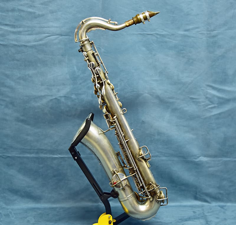 Buescher True Tone Low Pitch Tenor Saxophone 1923 - Silver | Reverb
