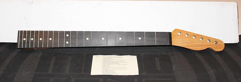 2022 Warmoth Telecaster Neck, Canary/Ebony | Reverb