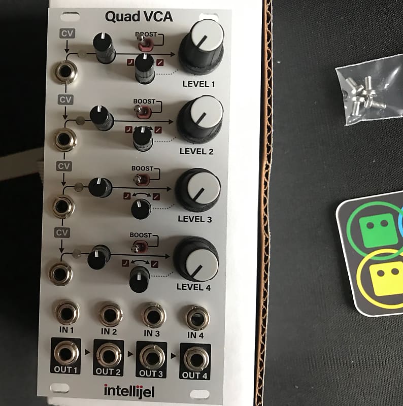 Intellijel Quad VCA Eurorack Synth Module - Silver | Reverb