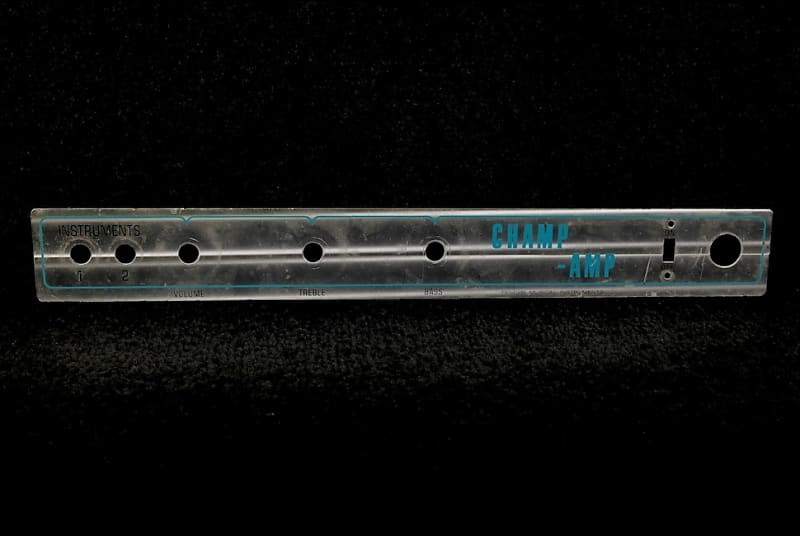 Fender Champ - Amp Face plate Silverface Original 1973 | Reverb