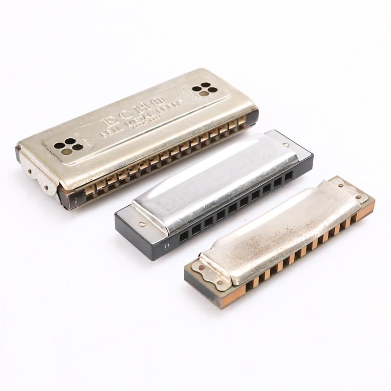 3 Hohner Silverstar Blues Harp Echo Harmonicas Owned by | Reverb