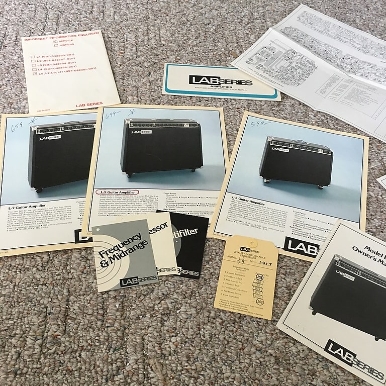 Original Lab Series L5, L7, L9, Brochures, Owner's Manual and | Reverb