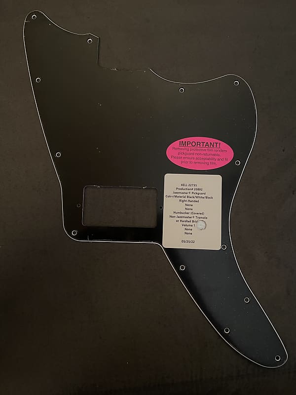 Warmoth Hardtail jazzmaster Blk/white/blk | Reverb