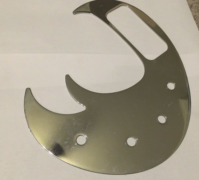 Chrome Genuine Gibson Dusk Tiger Les Paul Guitar Pickguard | Reverb UK