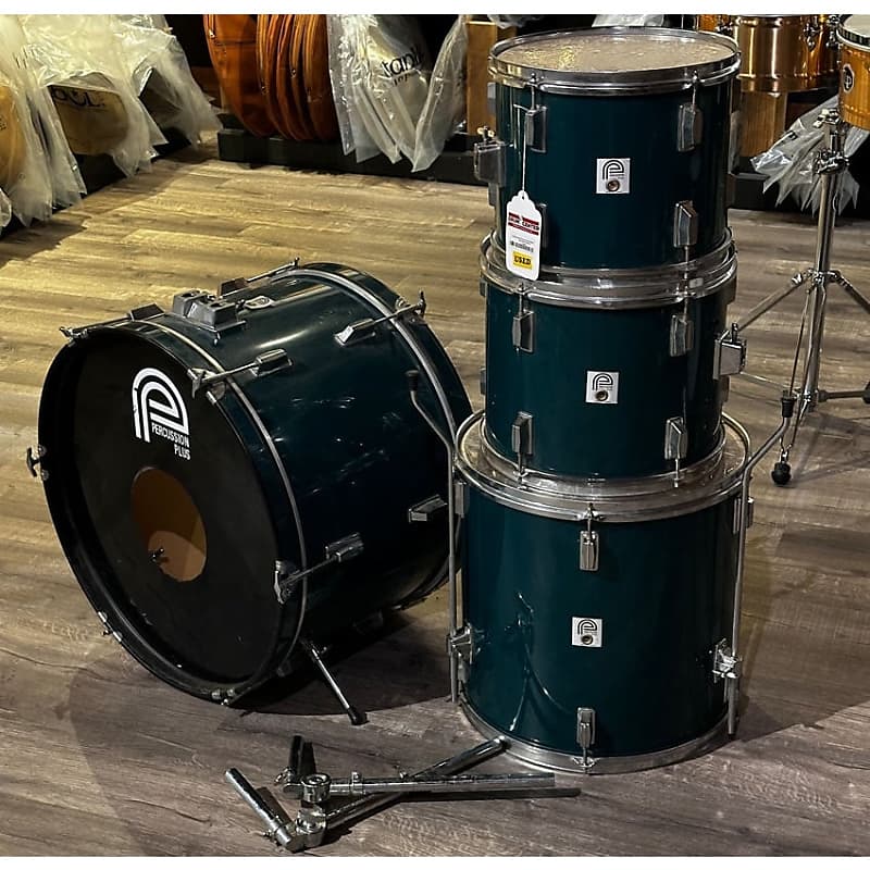 Used Percussion Plus 4pc Drum Set Green - Good | Reverb