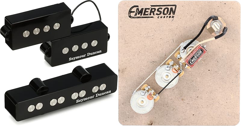 Seymour Duncan Quarter Pound P-J Bass Set - Black Bundle with | Reverb