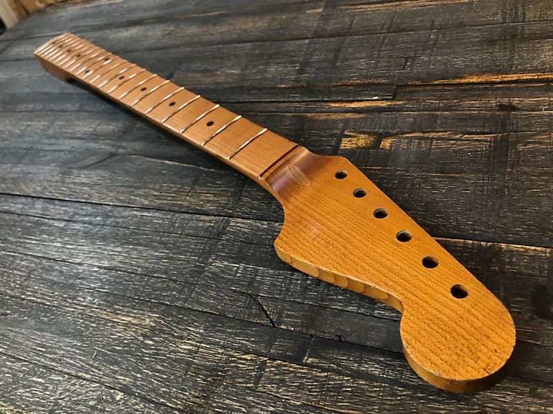 Aged Roasted Maple Allparts JZMO-RQ Neck Nitro Relic Rolled | Reverb