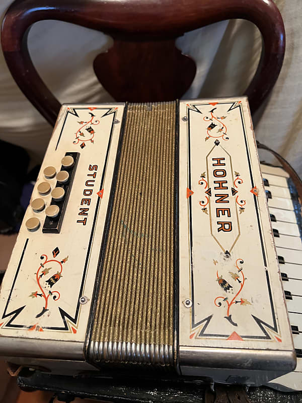 hohner student accordion. see details white | Reverb