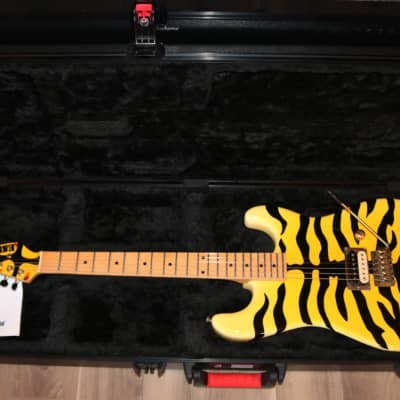 80s ESP M-1 George Lynch Signature Yellow Tiger | Reverb