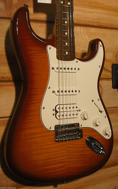 Fender® Deluxe Stratocaster® Plus Top HSS with iOS Tobacco | Reverb