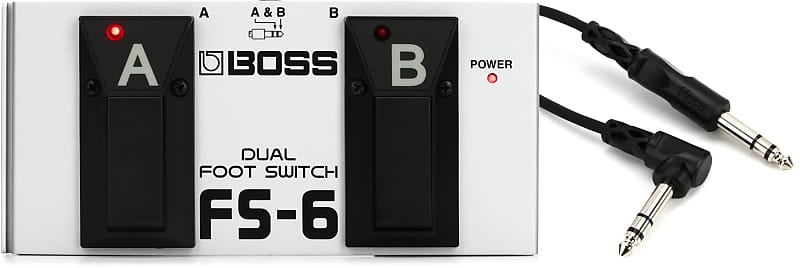 Boss FS-6 Dual Foot Switch Bundle with Hosa CSS-115R Balanced | Reverb