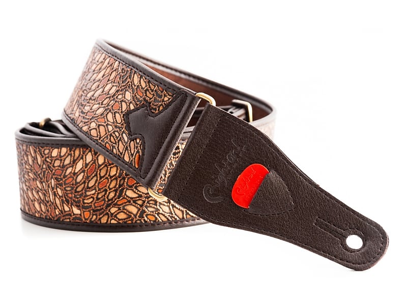 RightOn! Talisman Alien Brown Guitar Strap | Reverb