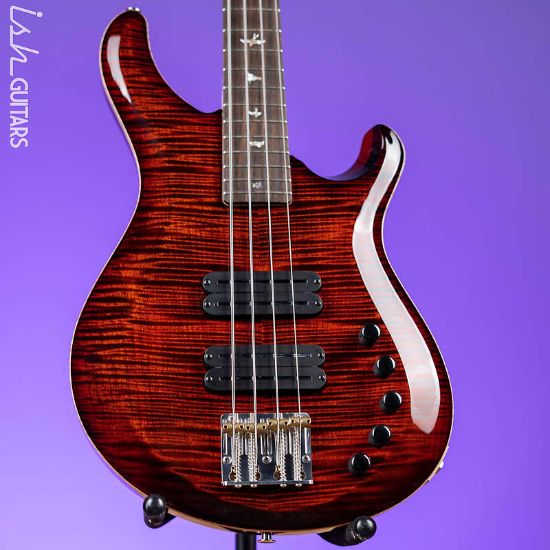 PRS Grainger 4-String Bass Guitar 10-Top Fire Red Smoke Burst | Reverb