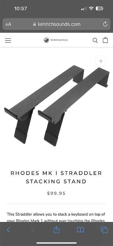 Ken Rich Sounds Fender Rhodes Mk1 Straddler Stacking Stand | Reverb