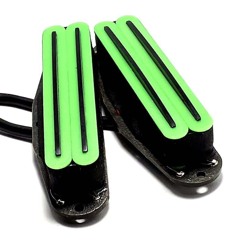 Dragonfire Duo Rail Set of 2 Strat Sized Humbucker Pickups, | Reverb