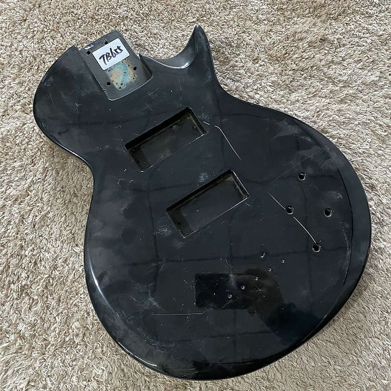 Glossy Black Finish Les Paul LP Style Bass Body | Reverb
