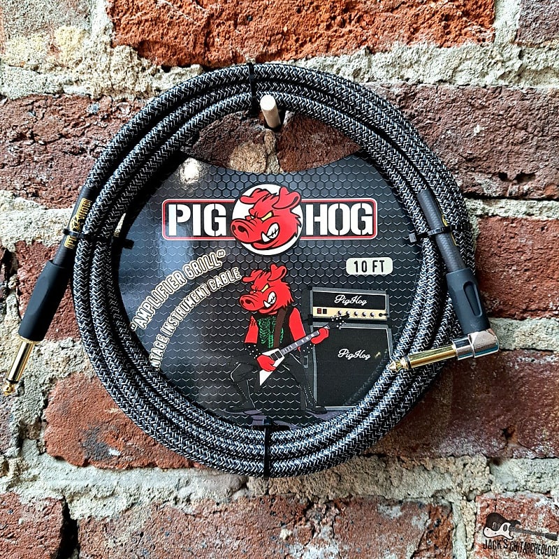 Pig Hog 10ft Right-Angle Instrument Cable - Amplifier Grill | Reverb